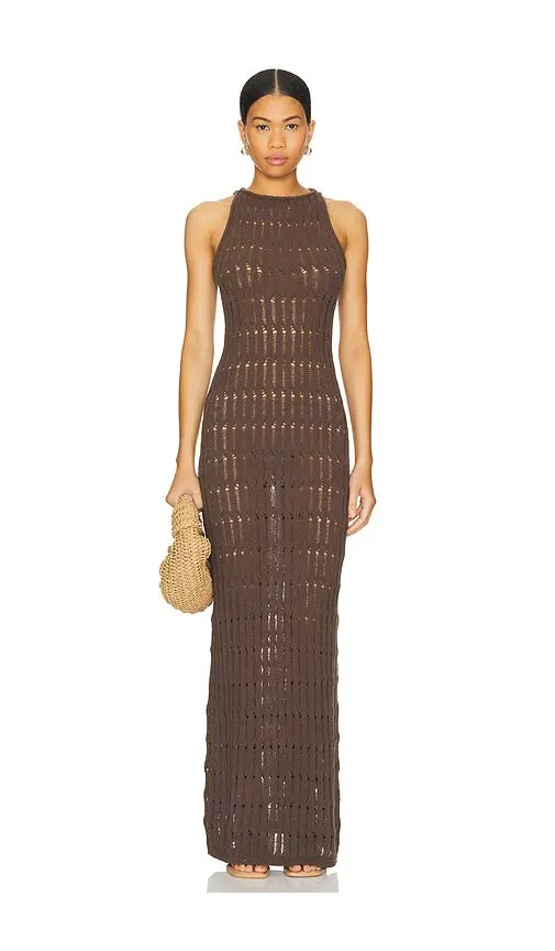 Tularosa Hilda Maxi Dress In Chocolate Brown - 6% Off | Editorialist