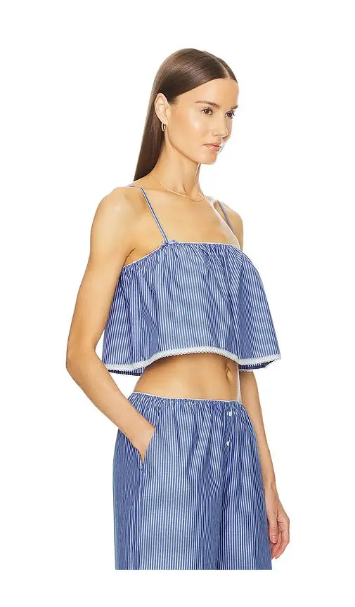 HELSA Pinstripe Poplin Camisole