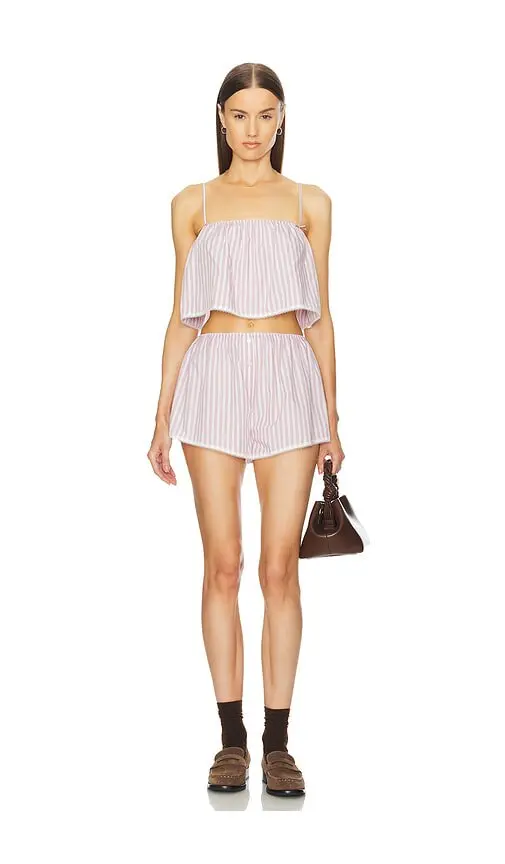 HELSA Wide Stripe Poplin Camisole