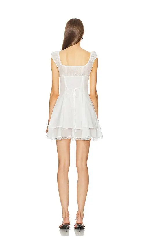 Helsa Voile Faire Mini Dress In Ivory - 32% Off | Editorialist