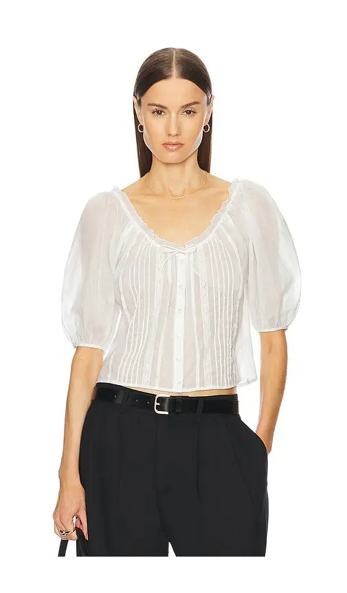 HELSA Voile Peasant Blouse