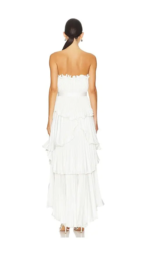 AMUR Janey Tiered Shell Midi Dress