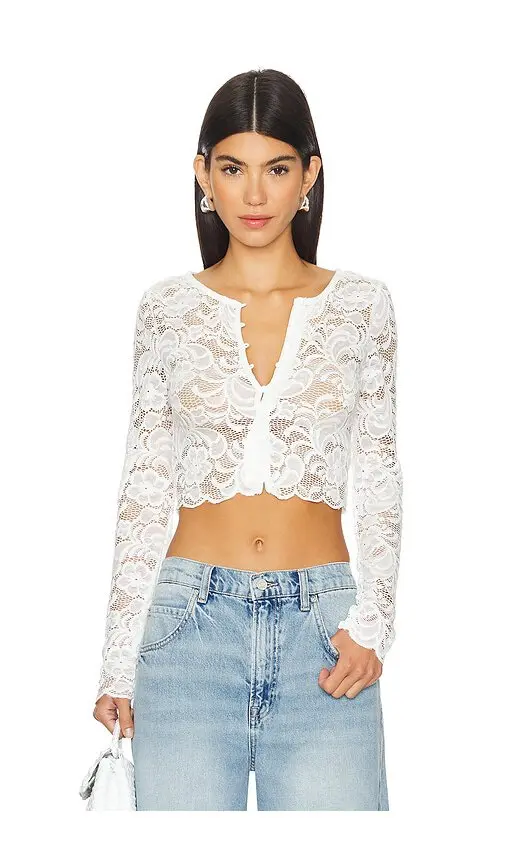 Superdown Elowen Lace Top - White