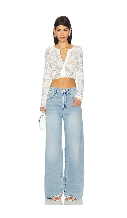 Superdown Elowen Lace Top - White