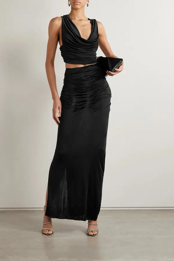 Gauge81 Belem Ruched Maxi Skirt