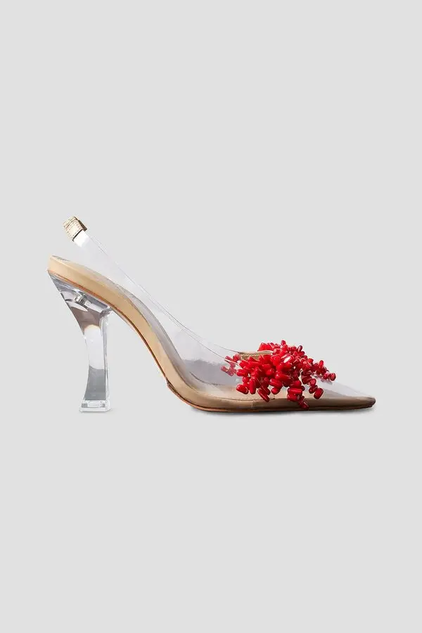 Cult Gaia Bijan Embellished Pvc Slingback Pumps