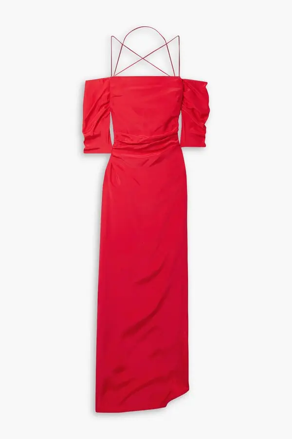 gauge81 red dress One-Shoulder Mini Dress