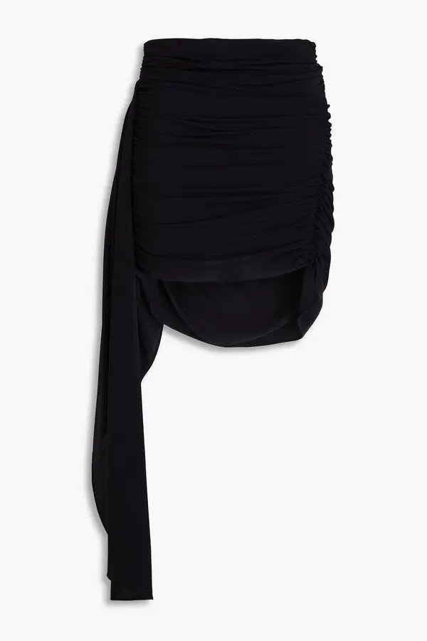Helmut Lang Ruched Jersey Mini Skirt