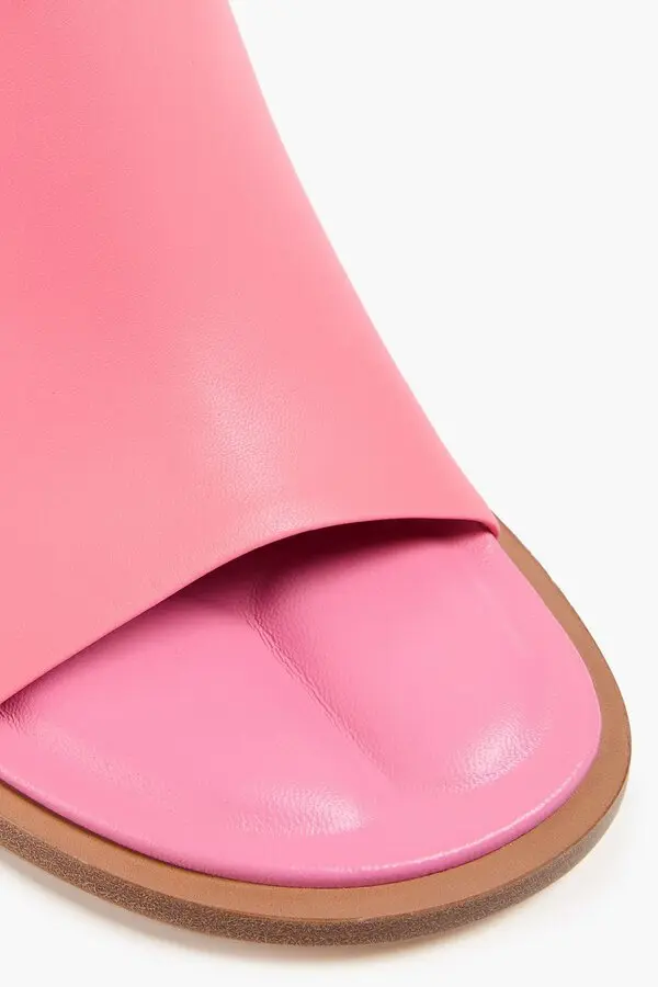 Jacquemus Rond Carré Leather Mules - Pink