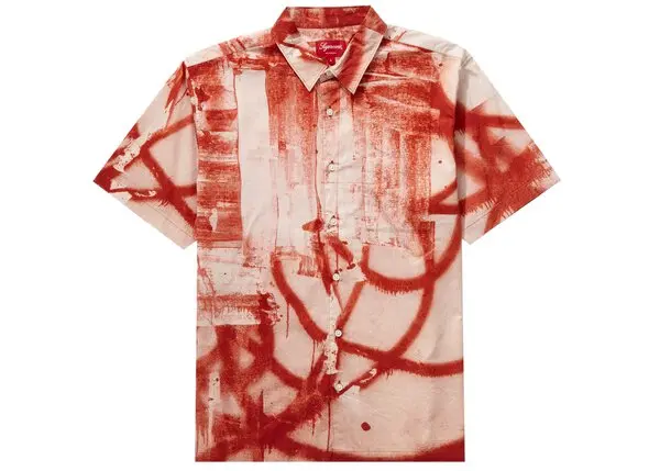 Supreme Christopher Wool Short Sleeve Shirt - Red