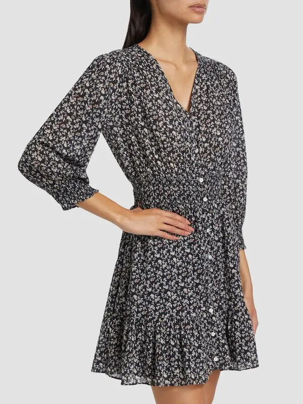 Veronica Beard Katari Floral Cotton Minidress