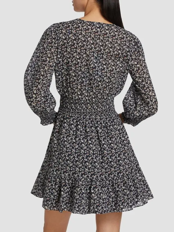 Veronica Beard Katari Floral Cotton Minidress