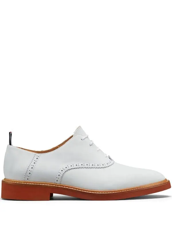 Thom Browne Nubuck Saddle Shoes - White
