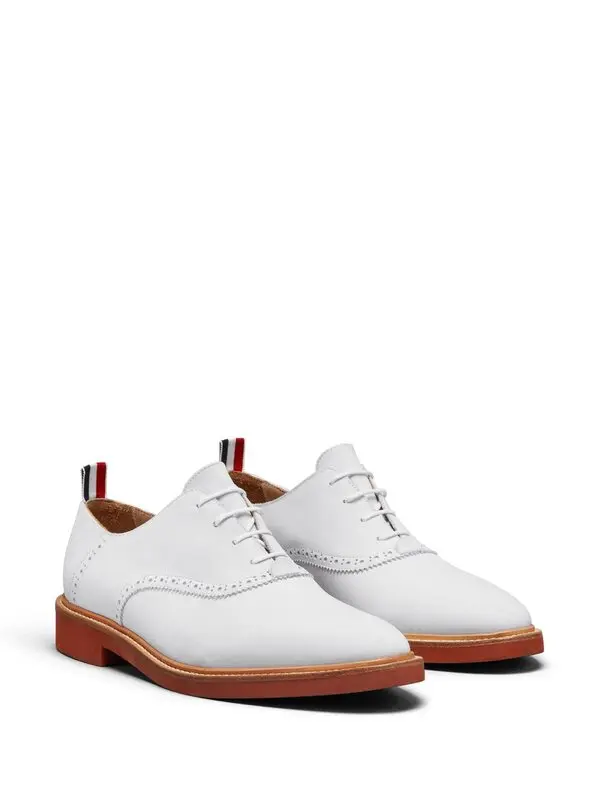 Thom Browne Nubuck Saddle Shoes - White