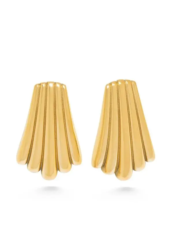 NIALAYA JEWELRY Calico Shell Earrings - Gold