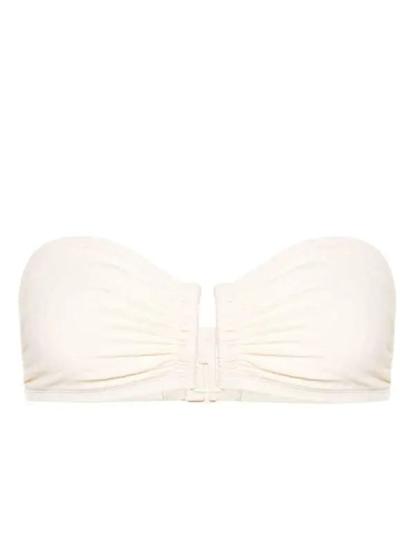 ERES Ribbed Bandeau Bikini Top - White