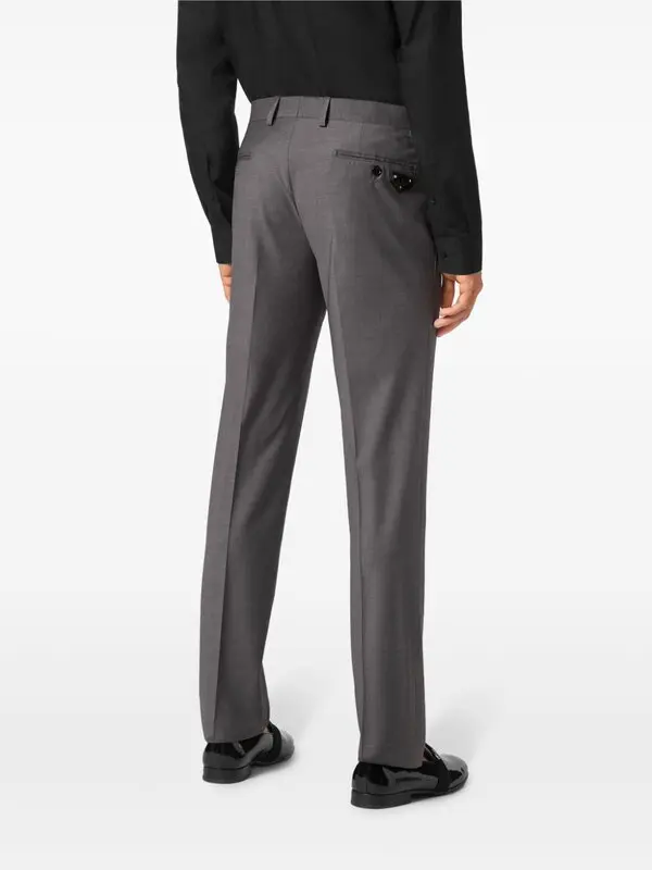 Philipp Plein Straight-leg Wool-blend Trousers