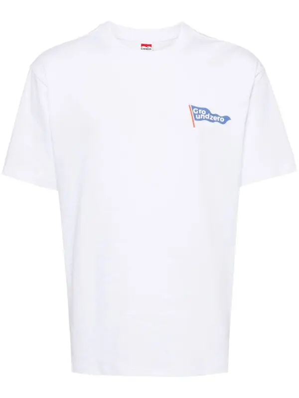 GROUND ZERO Logo-print Cotton T-shirt - White