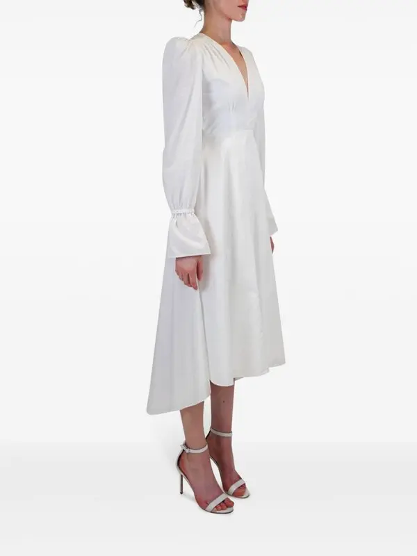 and now this women's puff sleeve midi dress Moon River Oxblood Puff Sleeve Midi Dress Oxblood / XS