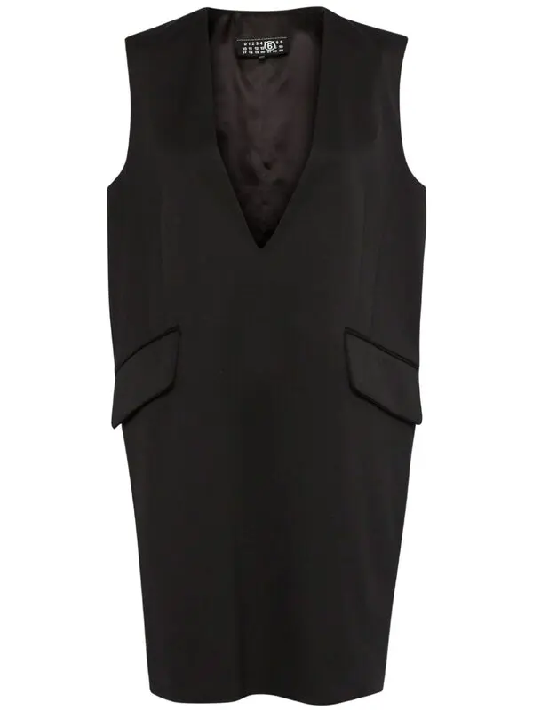 MAISON MARGIELA Tailoring Wool Mini Dress - Black