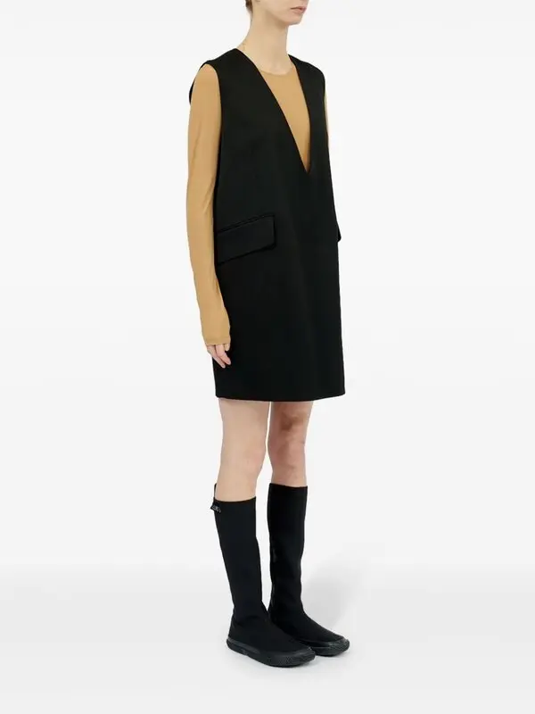 MAISON MARGIELA Tailoring Wool Mini Dress - Black