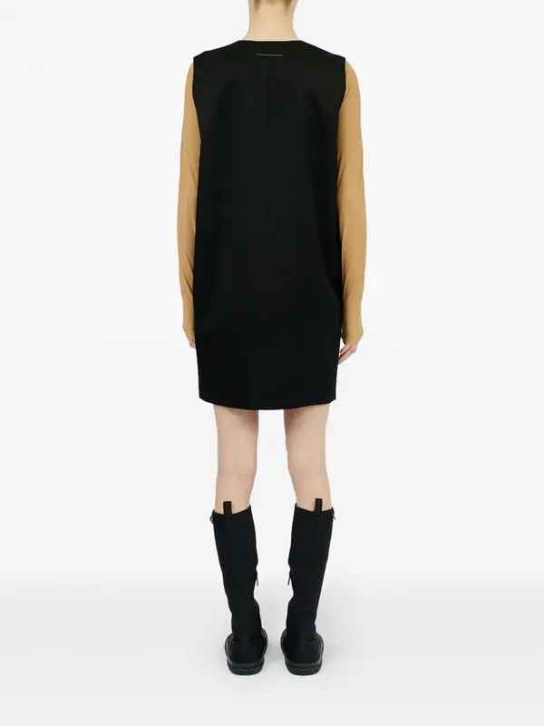 MAISON MARGIELA Tailoring Wool Mini Dress - Black