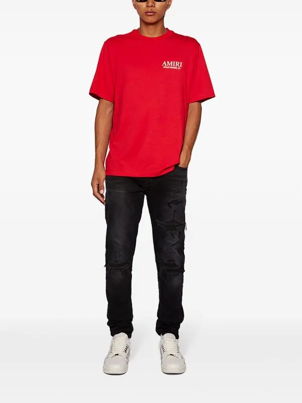 Amiri Graphic-print Cotton T-shirt - Red