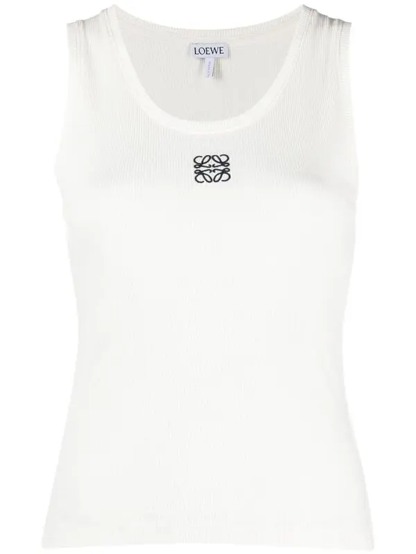 Loewe Anagram-embroidered Ribbed-knit Tank Top