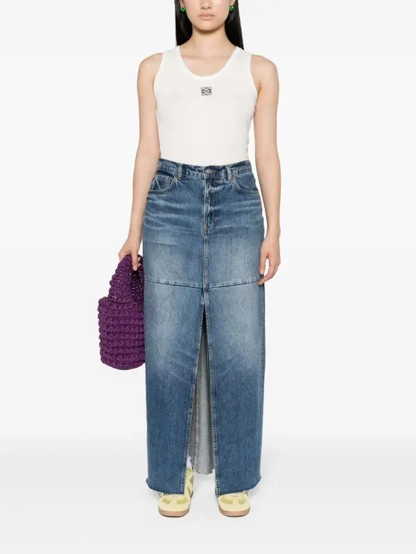 Loewe Anagram-embroidered Ribbed-knit Tank Top