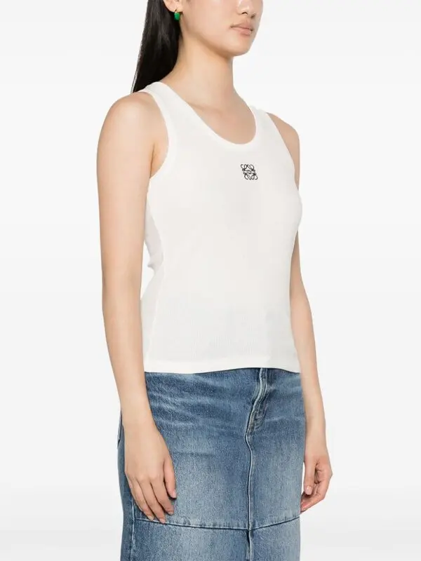 Loewe Anagram-embroidered Ribbed-knit Tank Top