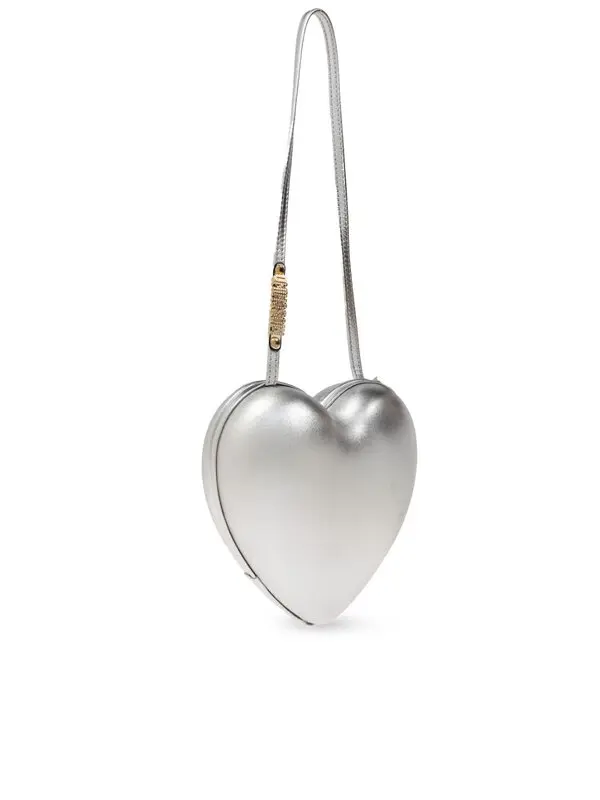 Moschino Heart-shaped Shoulder Bag - Silver
