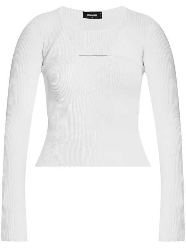 Dsquared2 Cut-out Ribbed-knit Top