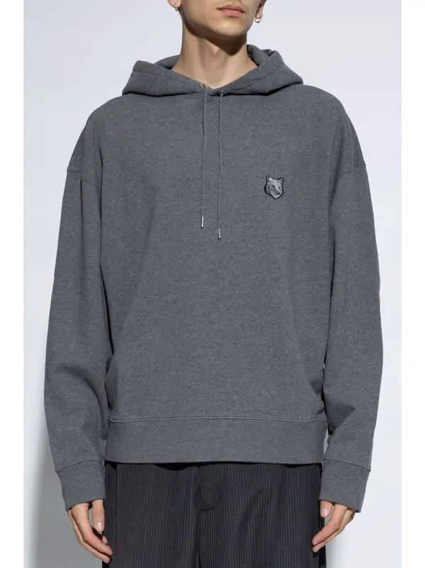 Maison Kitsuné Bold Fox Head Oversized Hoodie - Grey