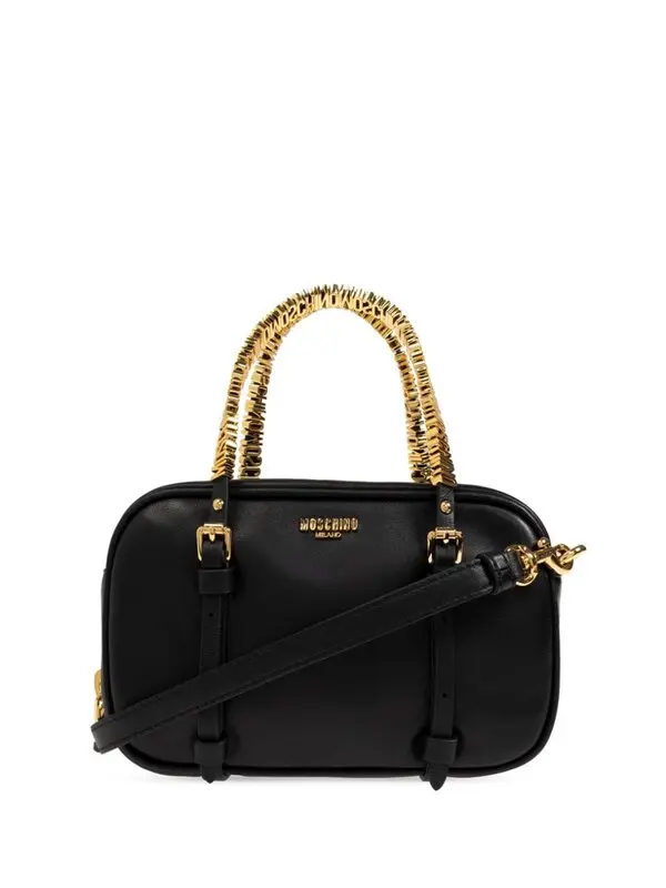 Moschino Lettering Leather Tote