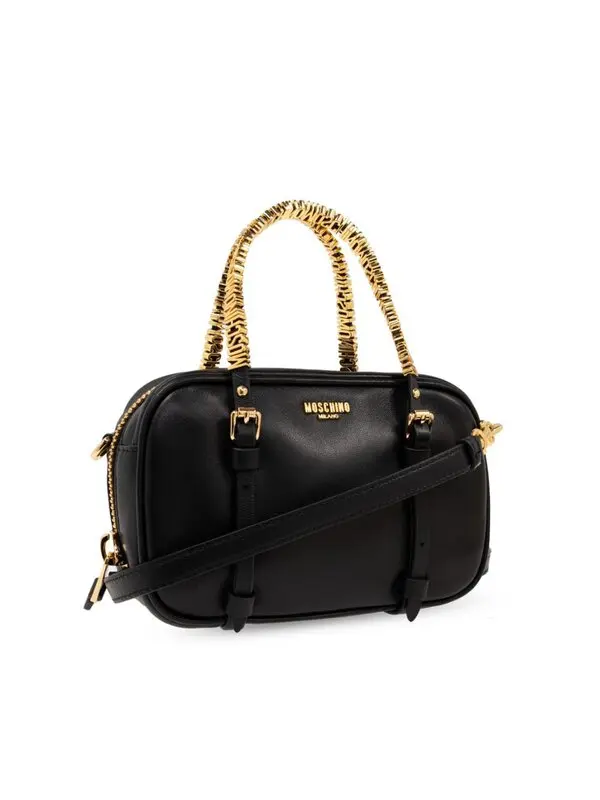 Moschino Lettering Leather Tote