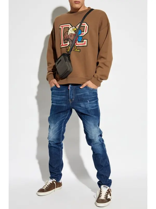 Dsquared2 Graphic Print Sweatshirt In Brown - 48% Off | Editorialist