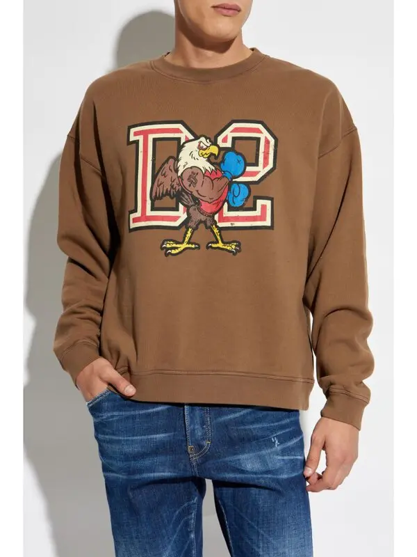 Dsquared2 Graphic Print Sweatshirt In Brown - 48% Off | Editorialist