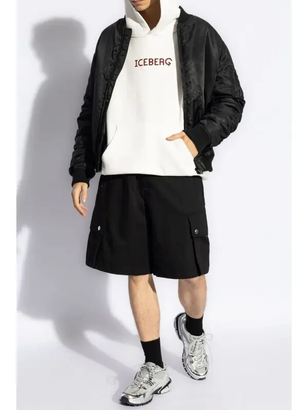 Iceberg Logo-print Cotton Hoodie
