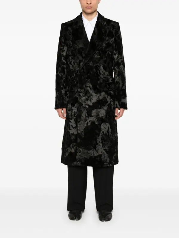 MAISON MARGIELA Patterned Jacquard Faux-fur Coat