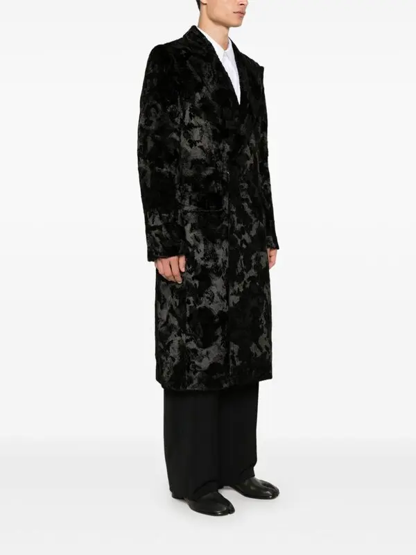 MAISON MARGIELA Patterned Jacquard Faux-fur Coat