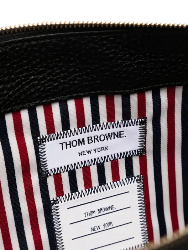 Thom Browne 4-bar Pebbled Messenger Bag