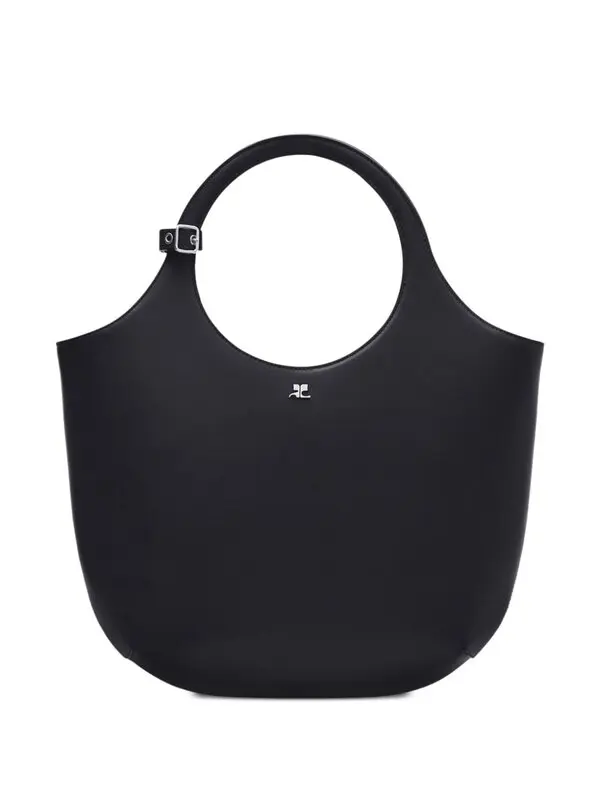 COURREGES Holy Midi Leather Bag - Black