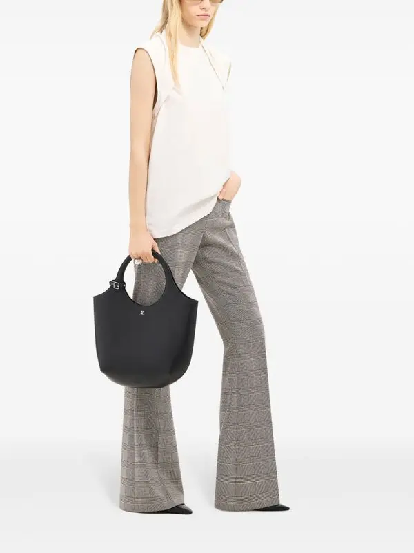 COURREGES Holy Midi Leather Bag - Black