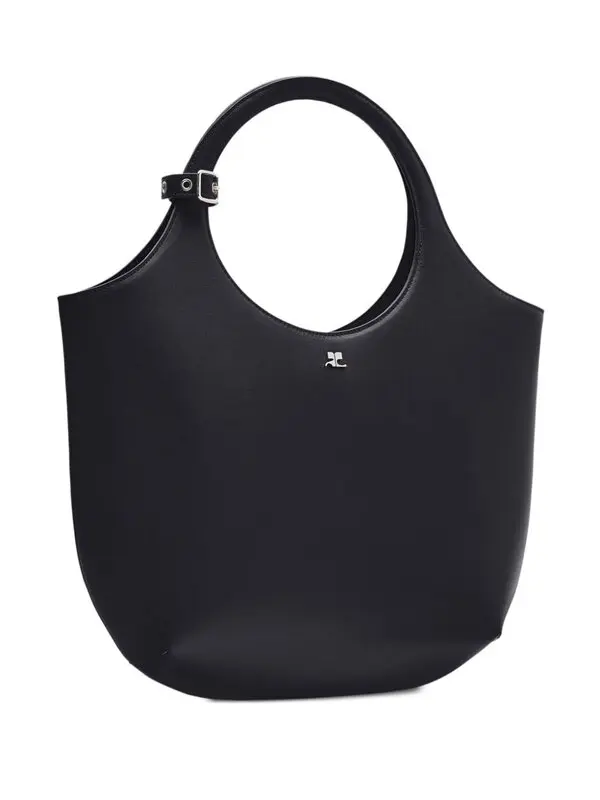 COURREGES Holy Midi Leather Bag - Black