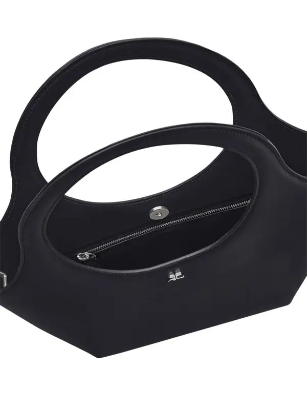 COURREGES Holy Midi Leather Bag - Black