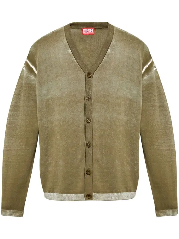 DIESEL® V-neck Cardigan - Green
