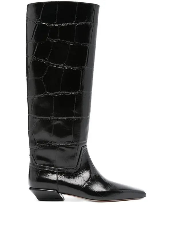 Paris Texas Leather Boots - Black