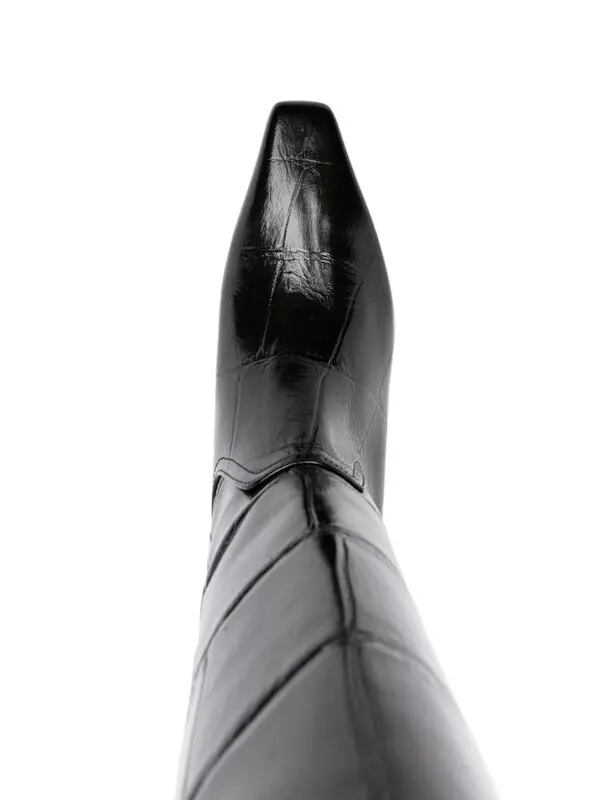 Paris Texas Leather Boots - Black