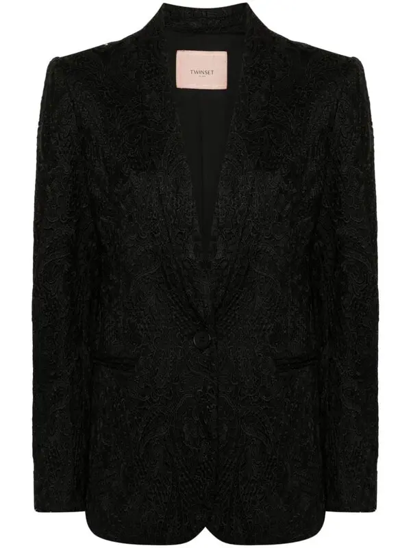 TWINSET Guipure Lace Blazer