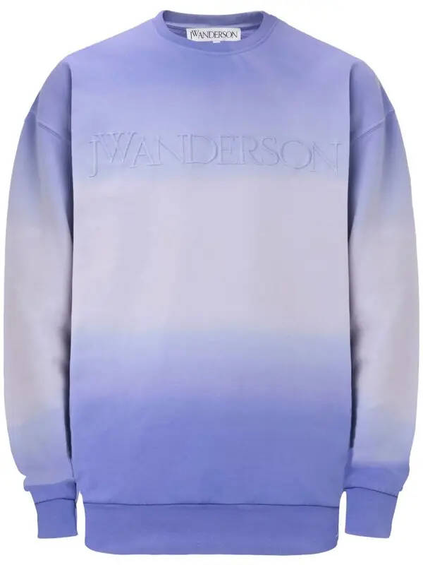 JW Anderson Logo-embroidered Gradient Sweatshirt - Purple